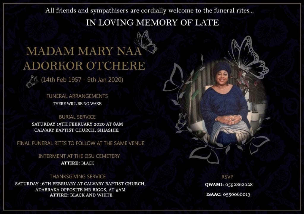 Madam Mary Naa Adorkor Otchere | R.I.P Ghana