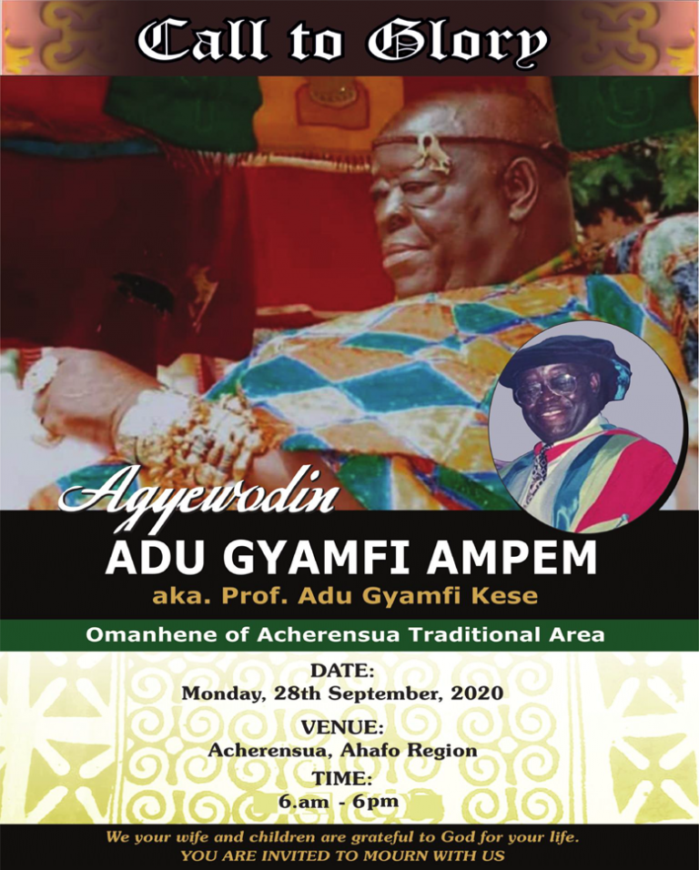 Agyewodin Adu Gyamfi Ampem a.k.a Prof. Adu Gyamfi Kese | R.I.P Ghana