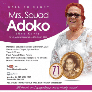 Mrs. Souad Adoko | R.I.P Ghana