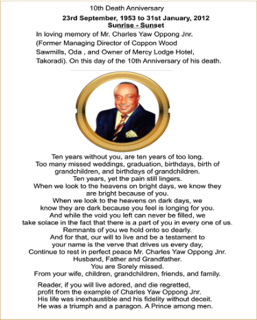 Mr. Charles Yaw Oppong Jnr. | R.I.P Ghana