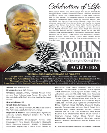 John Annan a.k.a Opanyin Kwesi Enu | R.I.P Ghana