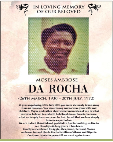 Moses Ambrose Da Rocha | R.I.P Ghana