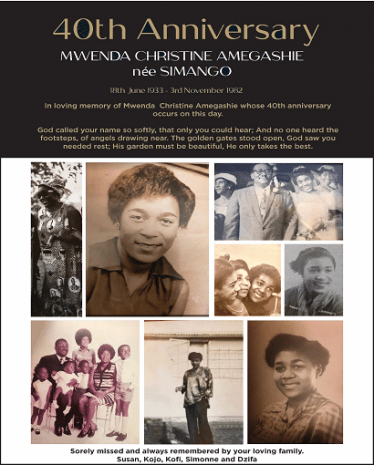 Mwenda Christine Amegashie | R.I.P Ghana