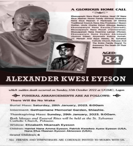 Alexander Kwesi Eyeson | R.I.P Ghana