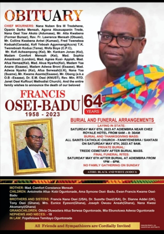 Francis Osei-Badu | R.I.P Ghana