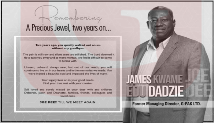 Mr. James Kwame Edu Dadzie | R.I.P Ghana