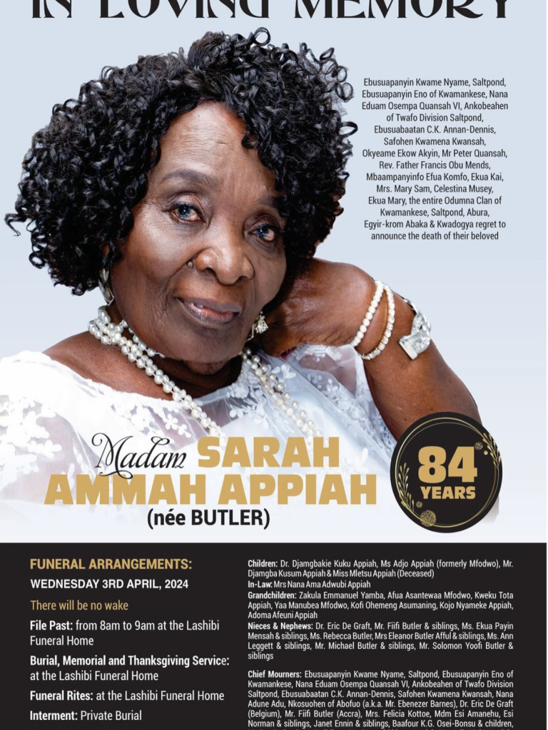 Madam Sarah Ammah Appiah | R.I.P Ghana