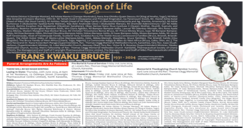 Frans Kwaku Bruce | R.I.P Ghana